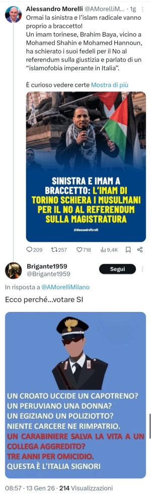 Il leghista Alessandro Morelli invita a votare in odio verso i musulmani